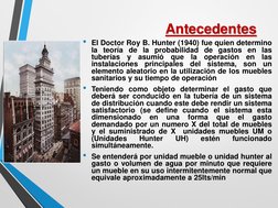 Método de Hunter para Instalaciones Sanitarias | PDF | Litro | Volumen