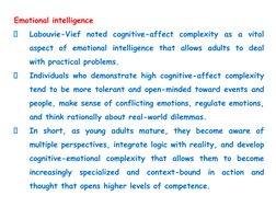 Labouvie-Vief's Cognitive-Emotional Theory | PDF | Developmental ...