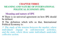 IPE: Meaning and Theoretical Perspectives | PDF | Finance & Money ...