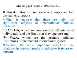 IPE: Meaning and Theoretical Perspectives | PDF | Finance & Money ...