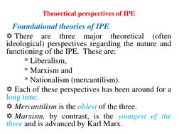 IPE: Meaning and Theoretical Perspectives | PDF | Finance & Money ...