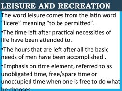 Understanding Leisure and Recreation | PDF | Recreation | Leisure