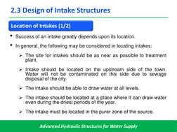 Design of Water Intake Structures | PDF | Dam | River