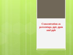 Concentration Units: ppt, ppm, ppb Explained | PDF | Parts Per Notation ...