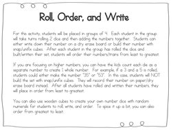 Roll and Write: Ordering Numbers Activity | PDF | Home & Garden
