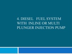 Inline Diesel Injection Pump Overview | PDF | Throttle | Pump
