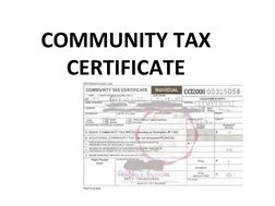 Community Tax Certificate Overview | PDF | Government | Economies
