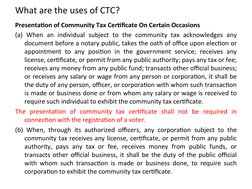 Community Tax Certificate Overview | PDF | Government | Economies