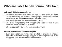 Community Tax Certificate Overview | PDF | Government | Economies