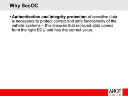Overview of AUTOSAR SecOC Module | PDF | Public Key Cryptography | Key ...