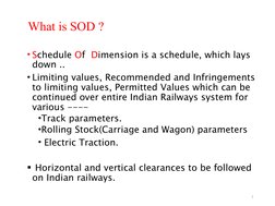 Presebtation On SOD 2022 | PDF | Rail Transport | Track Gauge