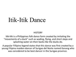 Itik-Itik Dance: History and Origin | PDF