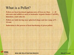 Iron Ore Pelletization Process Overview | PDF | Nature | Chemistry