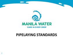 Manila Water Pipelaying Standards Guide | PDF | Pipe (Fluid Conveyance ...