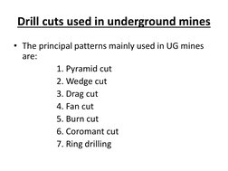 Drilling Patterns in Underground Mines | PDF | Drilling