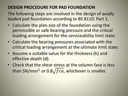 Pad Foundation Design and Detailing | PDF | Foundation (Engineering ...