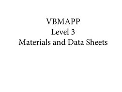 Level 3 VBMAPP Tool Kit | PDF | Adverb | Adjective