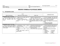 Westby Symbolic Play Scale Overview | PDF | Conceptual Model | Toys