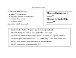 AP World History LEQ Guidelines | PDF | Argument | Essays