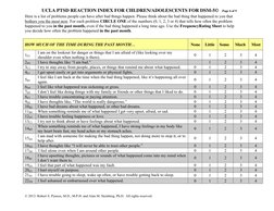 Ucla PTSD Reaction Index For Chldren and Adolescents - Dsm-5 Version ...