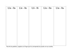 Actividades de sílabas Lla, Lle, Lli, Llo, Llu | PDF
