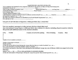 Maritime Health Declaration Form | PDF | Infection | Port