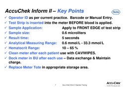Accu-Chek Inform II Operator Training | PDF | Barcode | Image Scanner