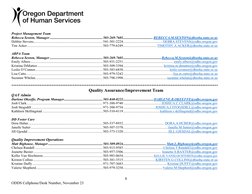Oregon DHS Staff Directory | PDF