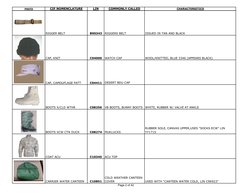 Army CIF Gear List and LIN Codes | PDF | Backpack | Military Personal ...