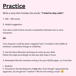 IGCSE Narrative Writing Guide | PDF | Language Arts & Discipline