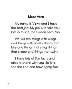 The Green Fern Zoo: Unit 4 Reader | PDF