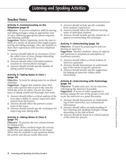 Listening and Speaking Activities Grade 6 | PDF | Nonverbal ...