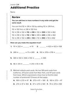 Reveal Math Student Practice Book Sampler 3 | PDF | Postcard | Mathematics