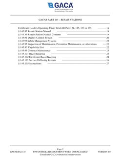 GACAR Part 145: Repair Station Guidelines | PDF | Records Management ...