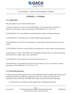 GACAR Part 5: Safety Management Systems | PDF | Safety | Risk