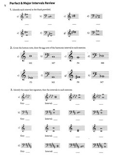 Major Intervals Identification Worksheet | PDF | Interval (Music ...