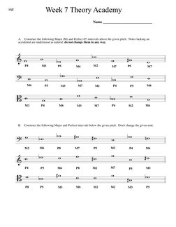 Major Intervals Identification Worksheet | PDF | Interval (Music ...