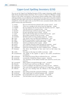 Primary and Elementary Spelling Inventory | PDF | Syllable | Consonant