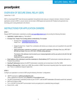 Secure Email Relay (SER) Setup Guide | PDF | Transport Layer Security ...