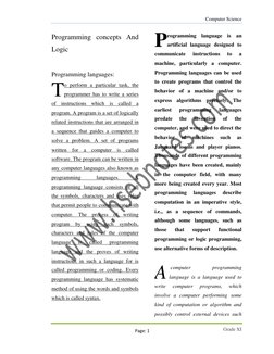 Class 11 Computer Science Project Sample | PDF | Programming Language ...