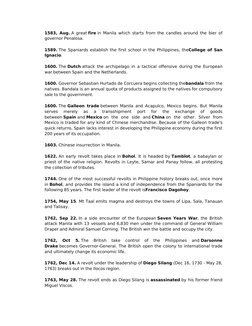 Timeline of Spanish Colonization of The Philippines | PDF | Philippines ...