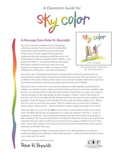 Classroom Activity Kit For Sky Color by Peter H. Reynolds | PDF ...