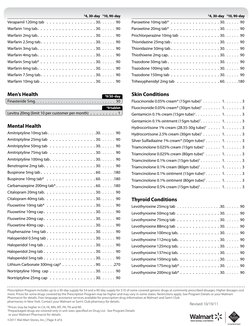 Walmart 4 Dollar Drug List | PDF | Prescription Drugs | Medical ...