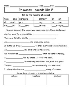 Ph Words That Sound Like F for Grade 3 | PDF