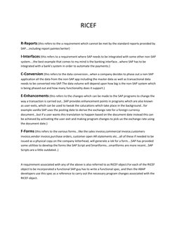 Understanding RICEF in SAP Projects | PDF | Business Process | Computing