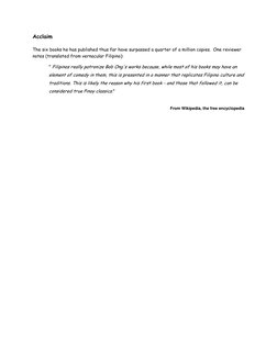 Bob Ong: Filipino Author Biography | PDF | Foreign Language Studies ...