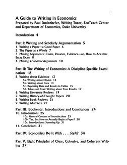 A Guide To Writing in Economics PDF | PDF