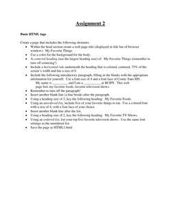 Beginner HTML Assignments Guide | PDF | Html Element | Html