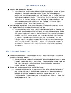 Time Management Activities for Students | PDF | Time Management ...