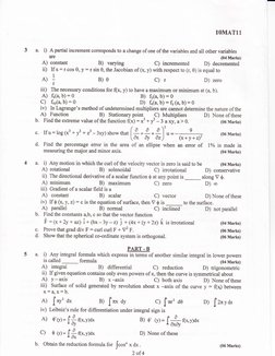 VTU 1st Sem Engineering Maths Exam Paper | PDF | Matrix (Mathematics ...